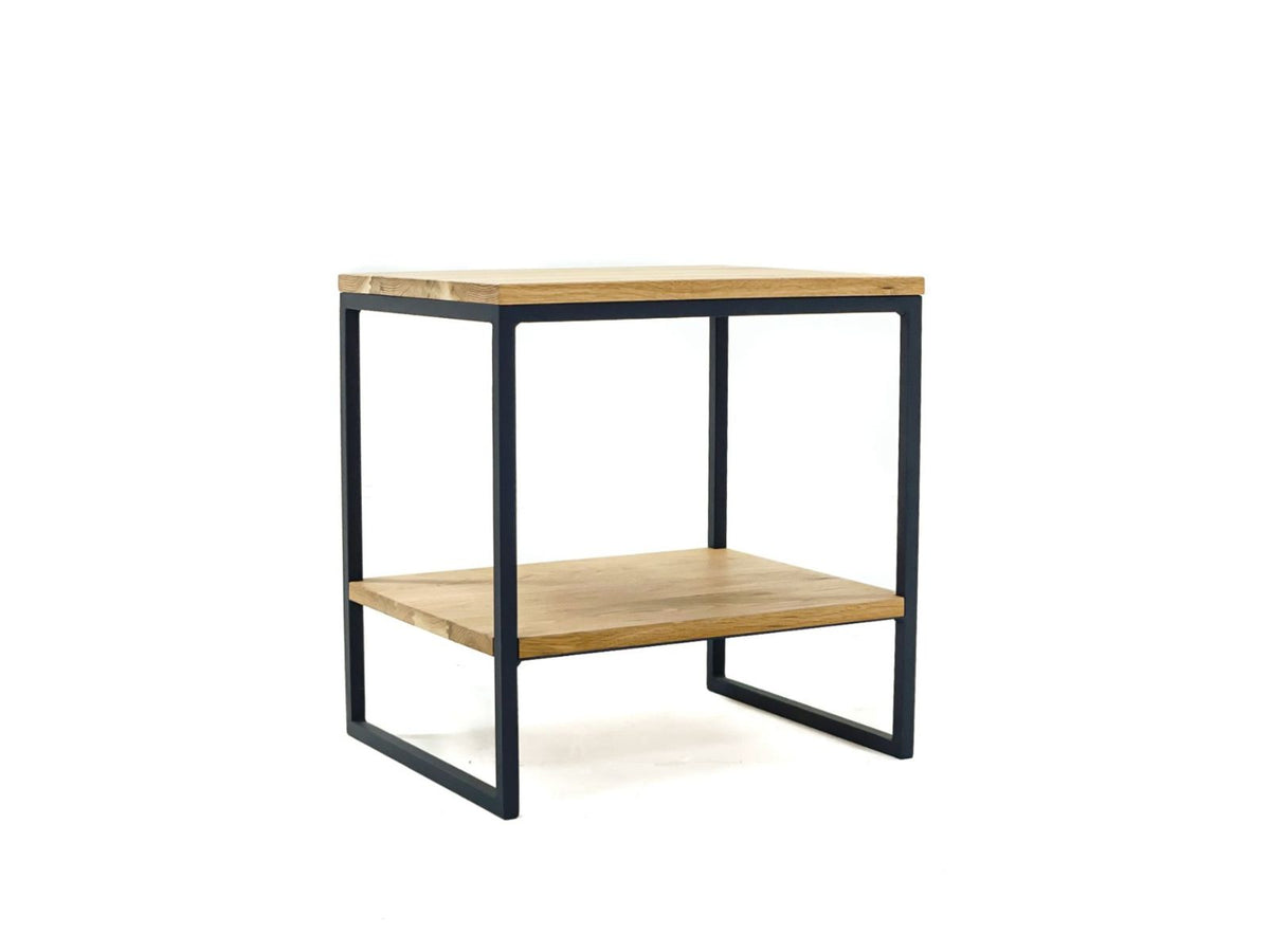 Urban Steel and Solid OAK Side Table - Woodenways Decor|Furniture